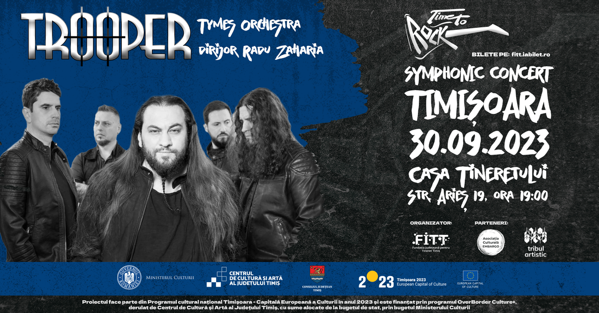 Bilete Timișoara: Trooper & Tymes Orchestra | Concert simfonic | Time ... Bilete Timișoara: Trooper & Tymes Orchestra | Concert simfonic | Time ...