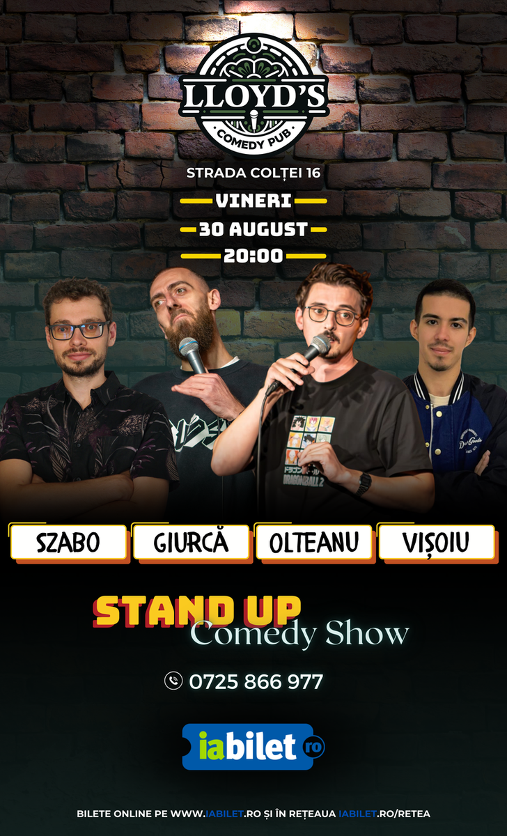 Bilete București: Stand-up Comedy cu Szabo, Olteanu, Giurcă & Vişoiu ...