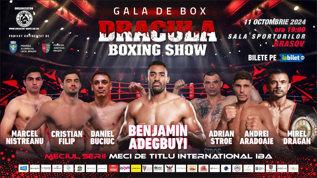 Bilete Brasov: Dracula Boxing Show 3 - 11 oct '24, ora 19:00 - Sala ...