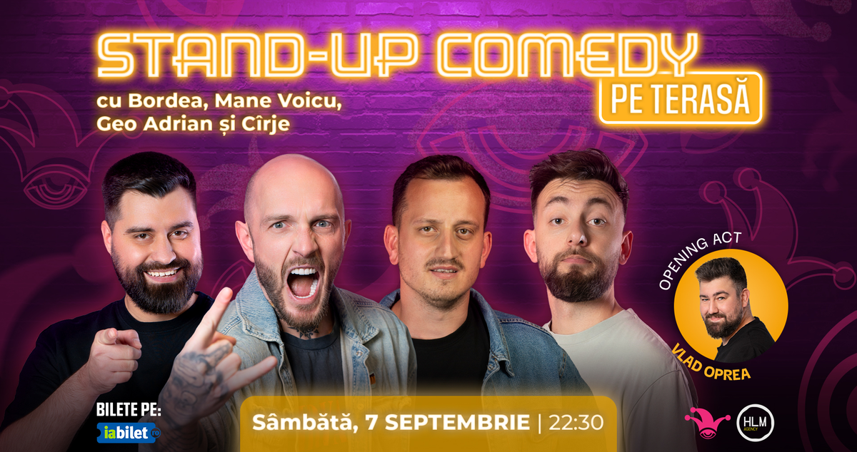 Bilete The Fool: Stand-up comedy pe terasă cu Bordea, Mane Voicu, Geo ...