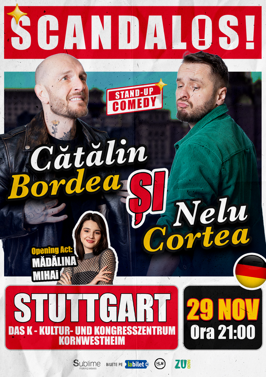 Bilete Stuttgart: Stand-up Comedy cu Bordea, Cortea si Madalina Mihai ...