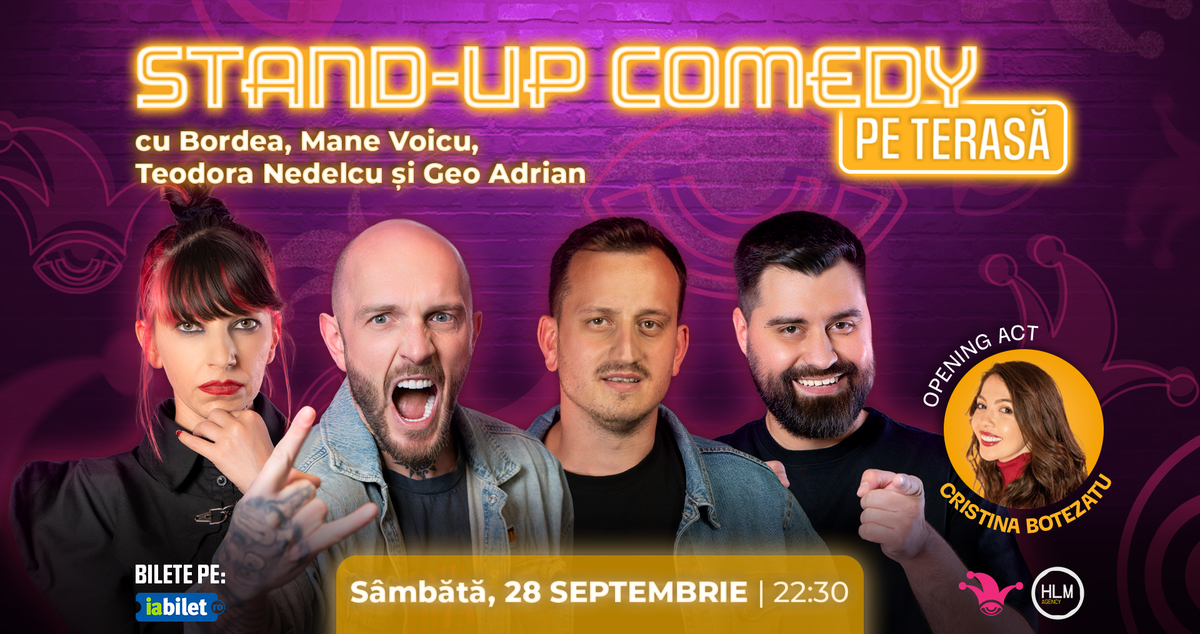 Bilete The Fool: Stand-up comedy pe terasă cu Bordea, Mane Voicu, Geo ...