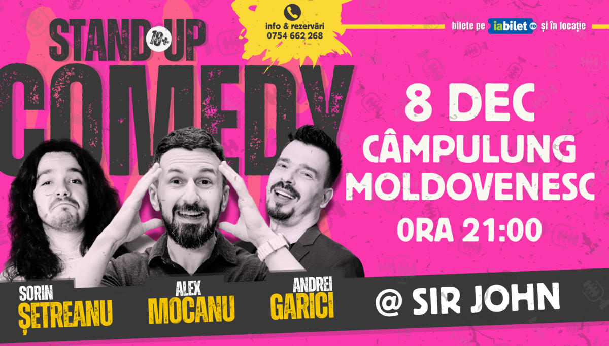 Bilete Câmpulung Moldovenesc: Stand Up Comedy cu Alex Mocanu, Andrei ...