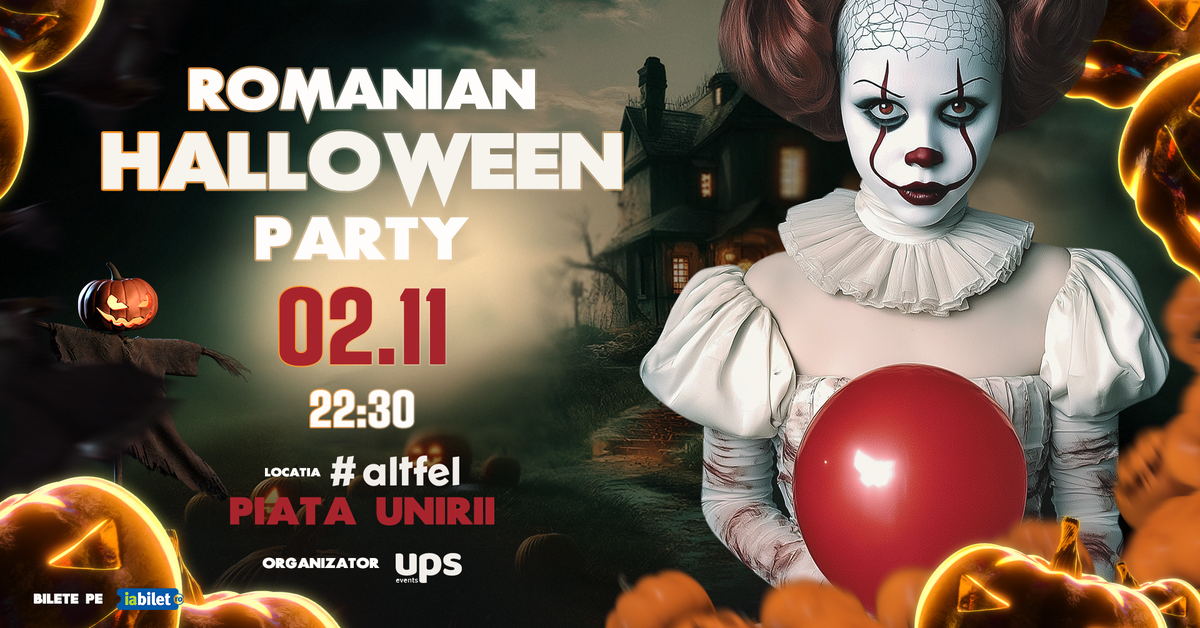 Bilete Romanian Halloween Party - 2 nov '24, ora 22:30 - #altfel Unirii