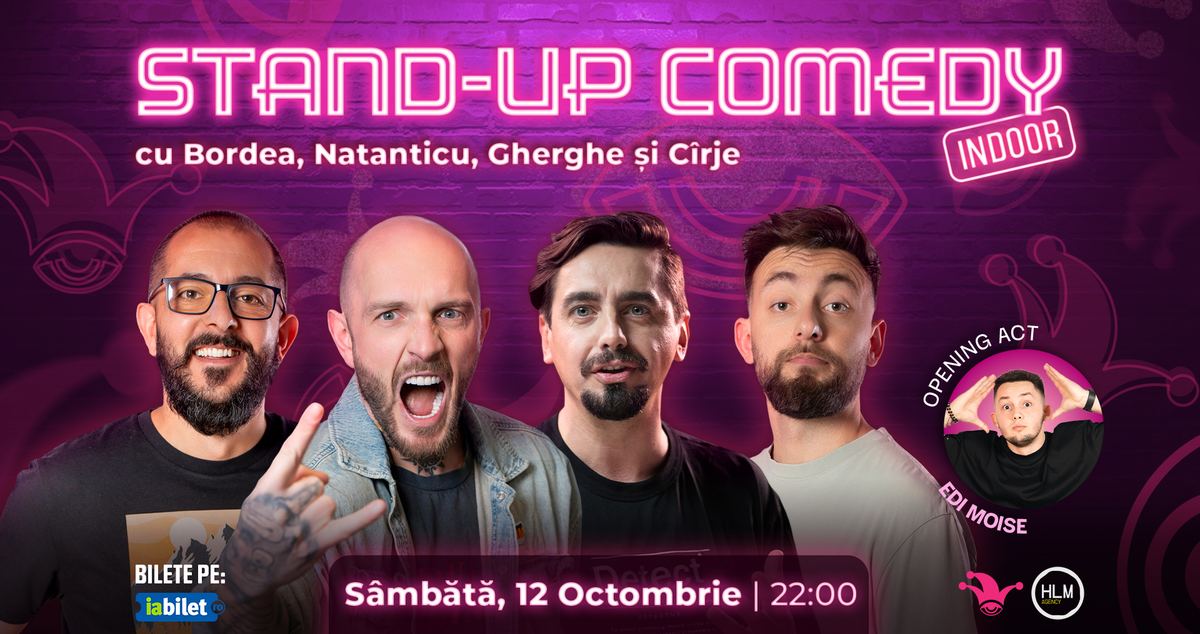 Bilete The Fool: Stand-up comedy cu Bordea, Natanticu, Gabriel Gherghe ...