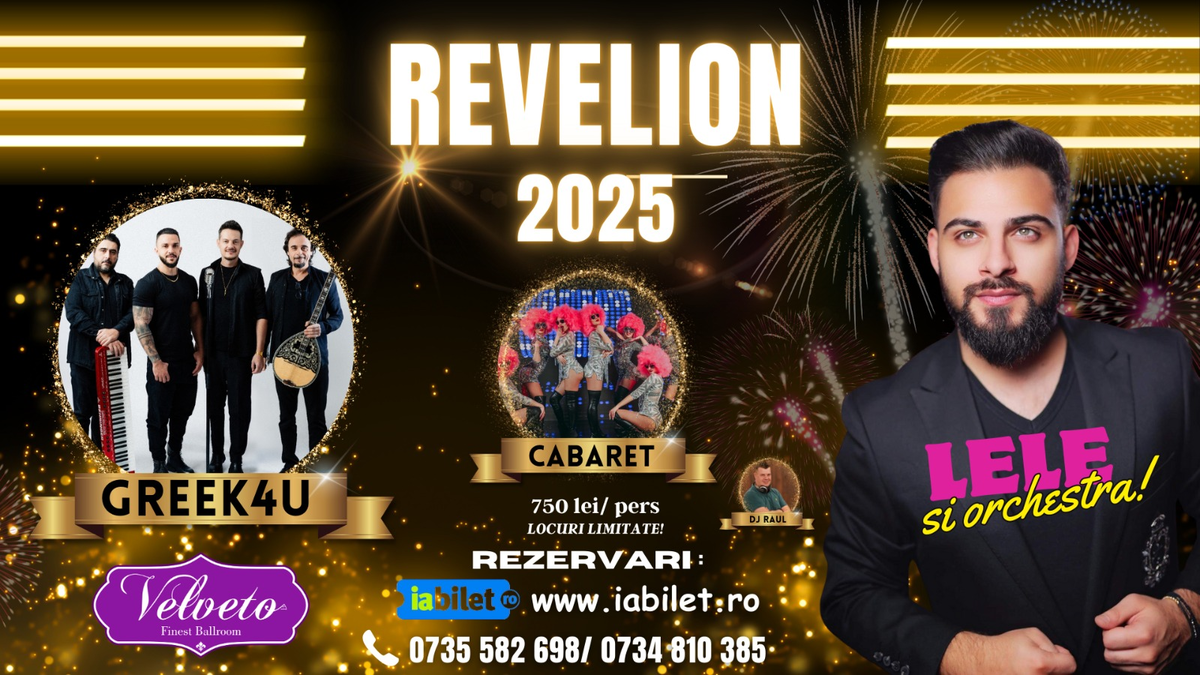 Bilete Revelion 2025 @ Velveto Events - 31 dec '24, ora 21:30 - Velveto ...