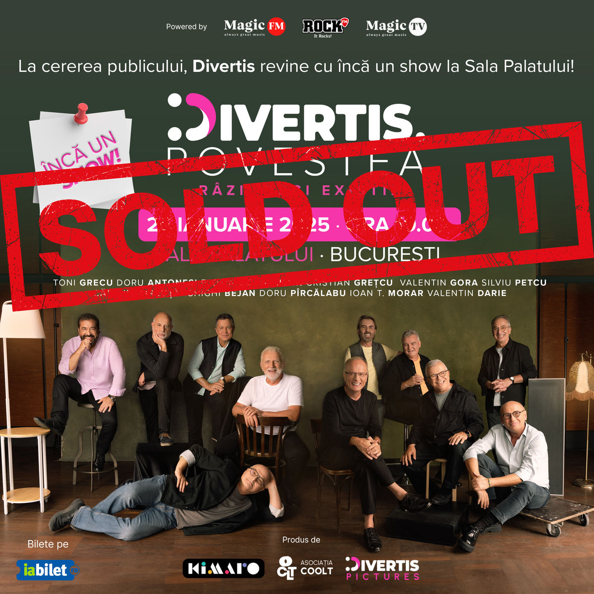 Bilete Grupul Divertis - #divertis.povestea - 26 ian, ora 19:00 - Sala ...