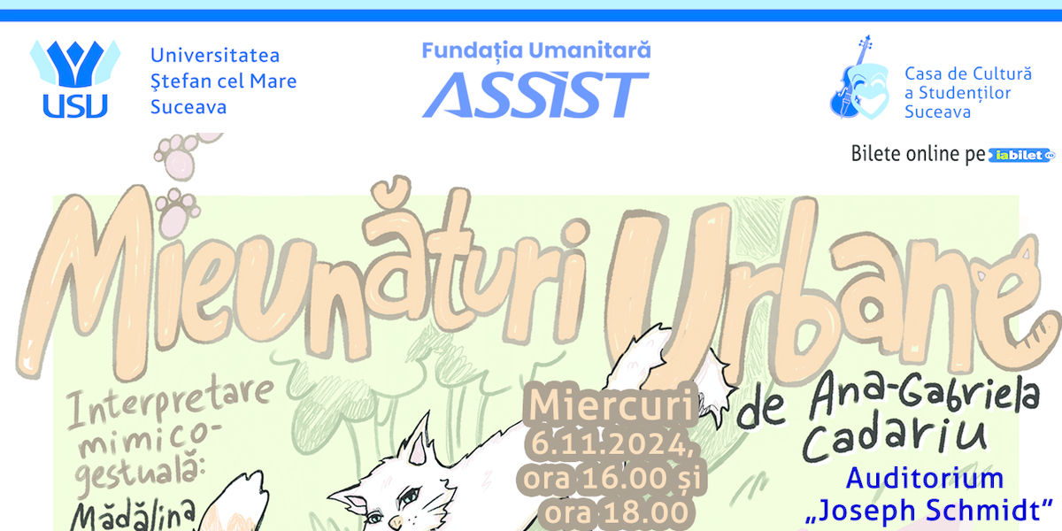 Bilete Suceava: Mieunături urbane - 6 nov, ora 18:00 - Auditorium ...