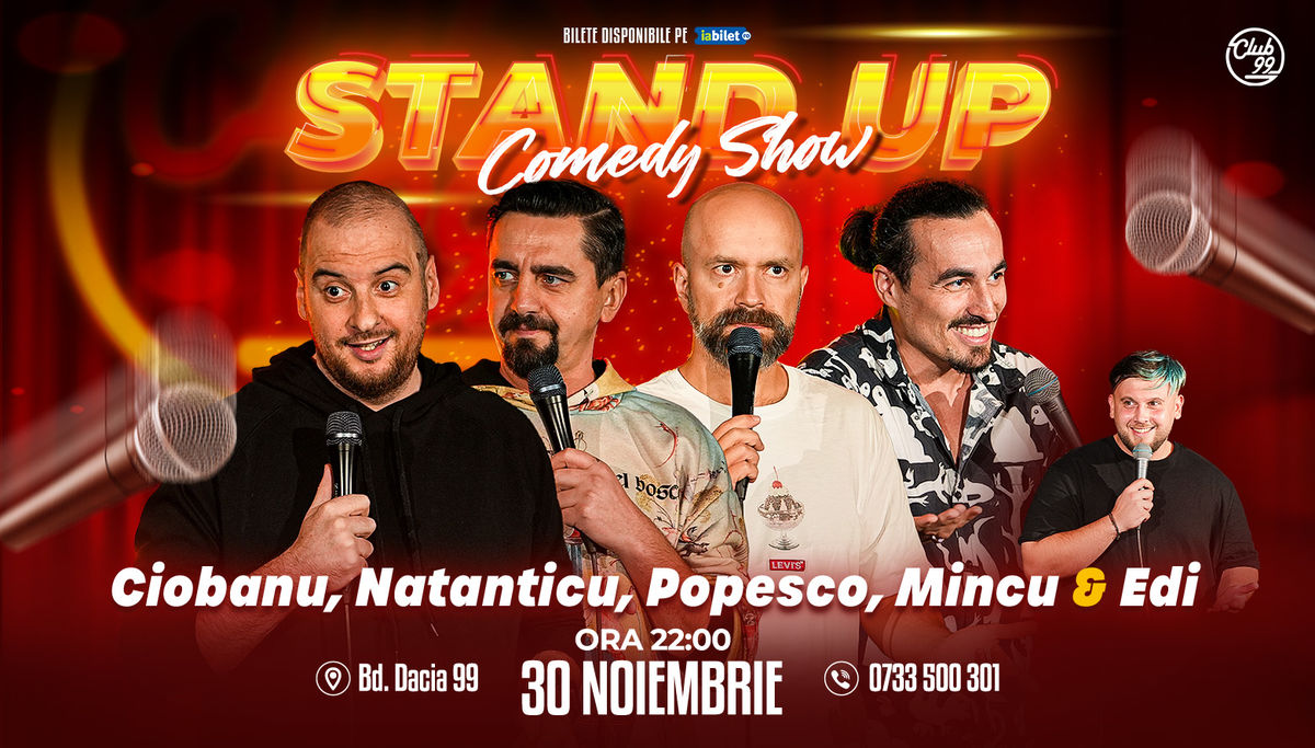 Bilete Stand up Comedy cu Andrei Ciobanu, Natanticu, Cristi Popesco ...