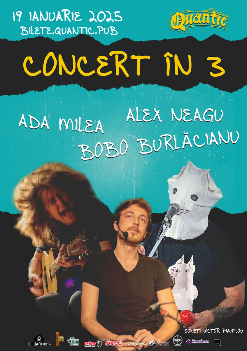 Bilete Concert in 3 cu Ada Milea, Bobo Burlacianu si Alex Neagu - 19 ...