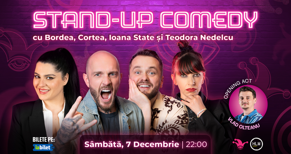 Bilete The Fool: Stand-up comedy cu Bordea, Cortea, Ioana State și ...