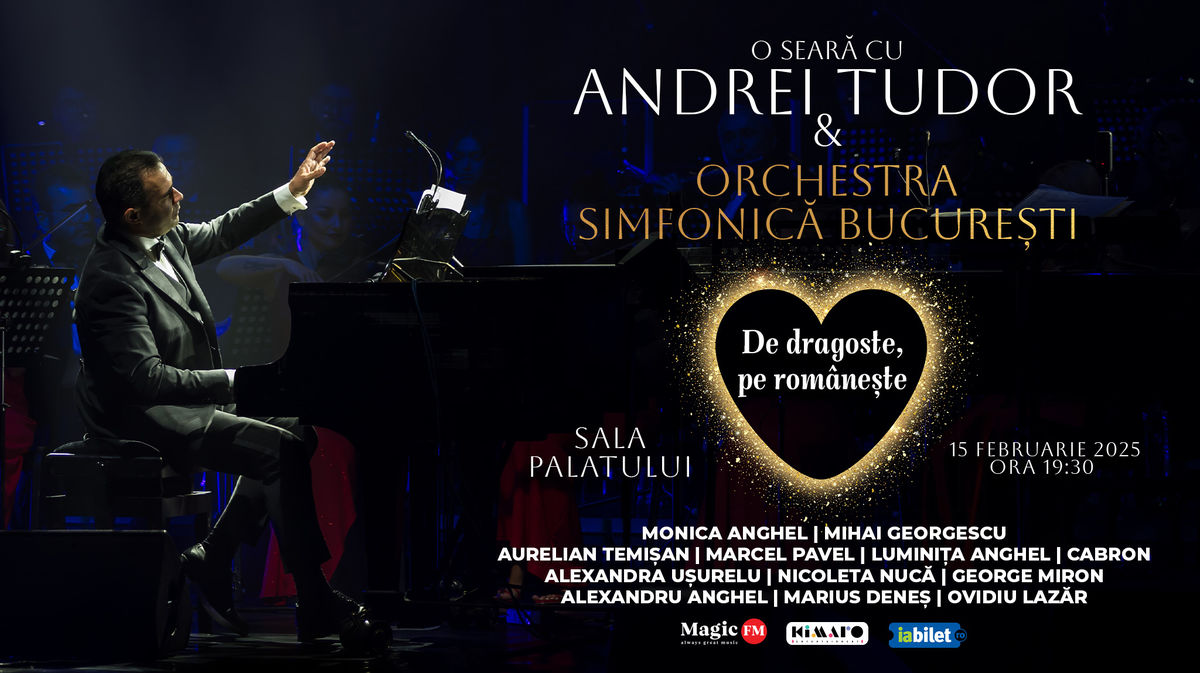 Bilete O seară cu Andrei Tudor - 15 feb, ora 19:30 - Sala Palatului