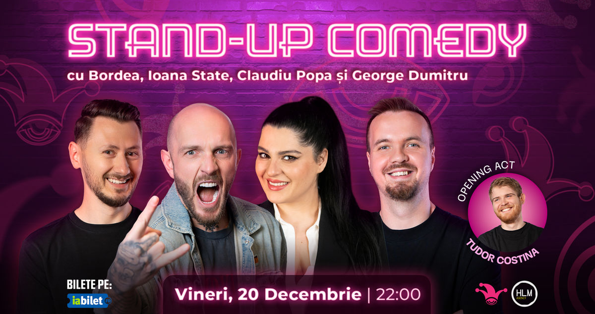 Bilete The Fool: Stand-up comedy cu Bordea, Ioana State, Claudiu Popa ...