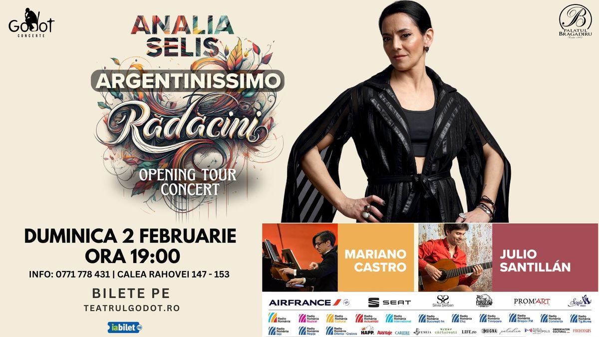 Bilete Analia Selis - Turneu Rădăcini - Opening Tour Concert - 2 feb ...