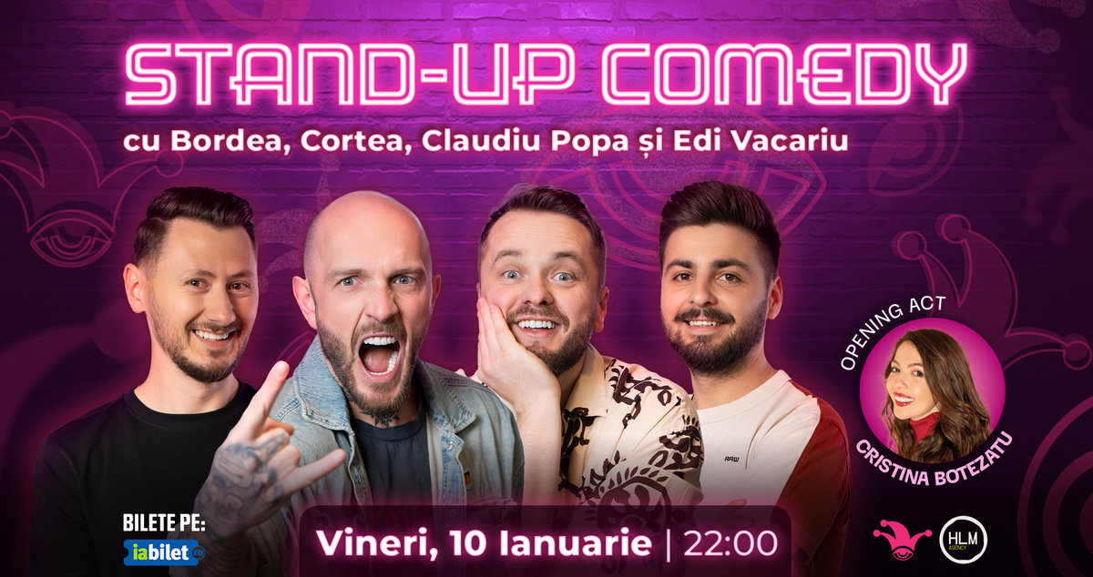 Bilete The Fool: Stand-up comedy cu Bordea, Cortea, Claudiu Popa și Edi ...