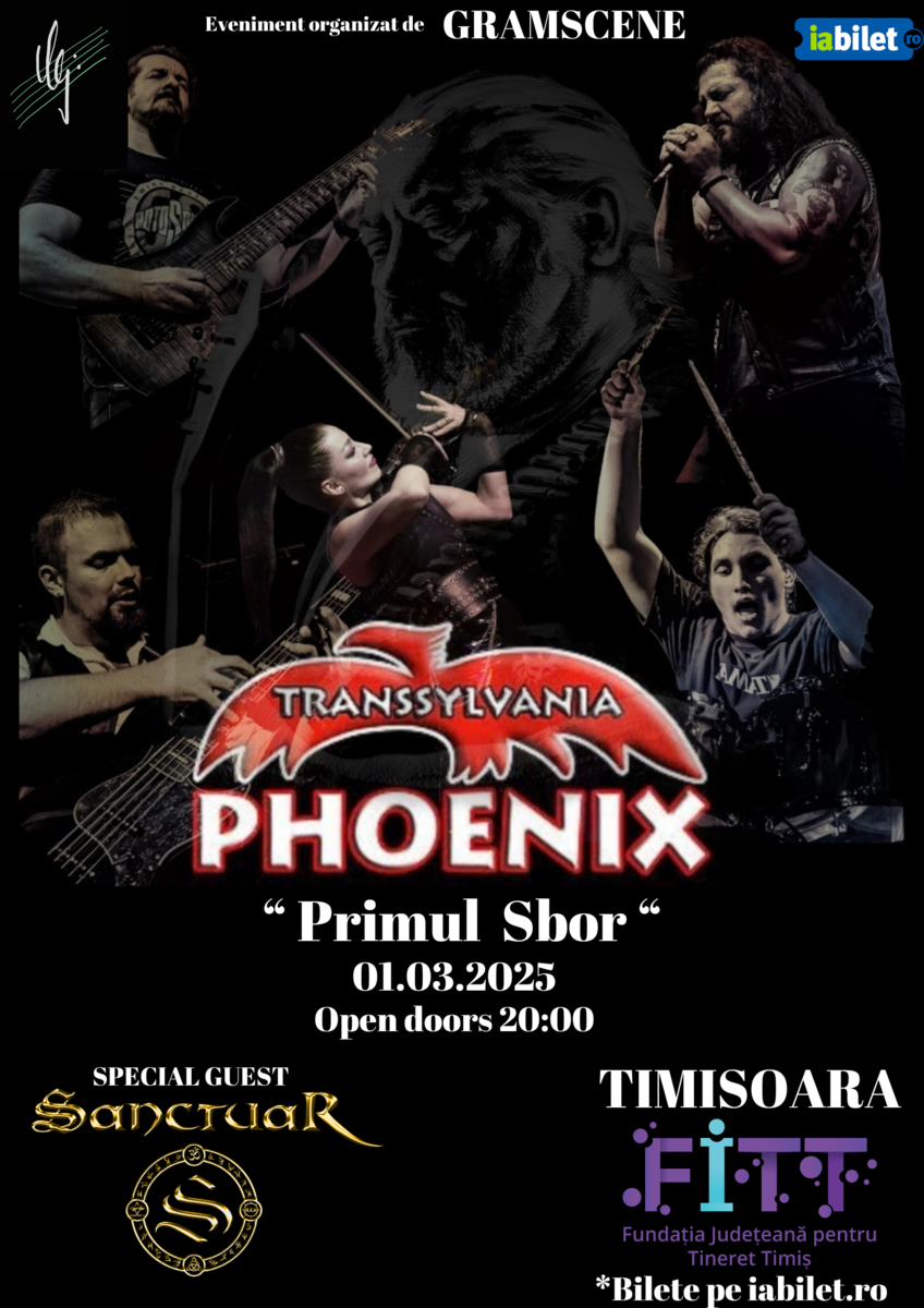Bilete Timisoara: Concert Phoenix - Primul Sbor (opening act: Sanctuar ...