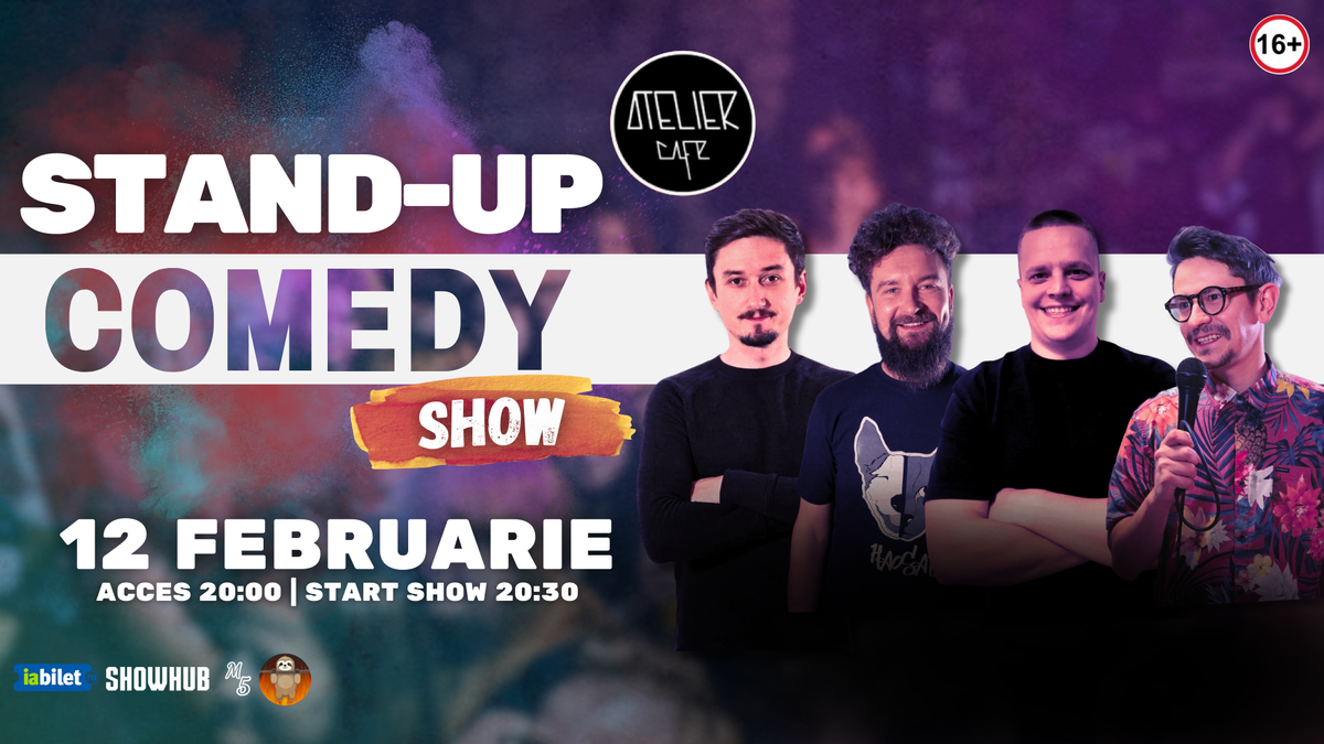 Bilete Cluj-Napoca: Stand-up Comedy Show - 12 feb, ora 20:30 - Atelier Café