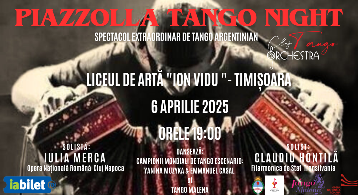 Bilete Timisoara: Piazzolla Tango Night - Spectacol Extraordinar de Tango Argentinian - 6 apr ...