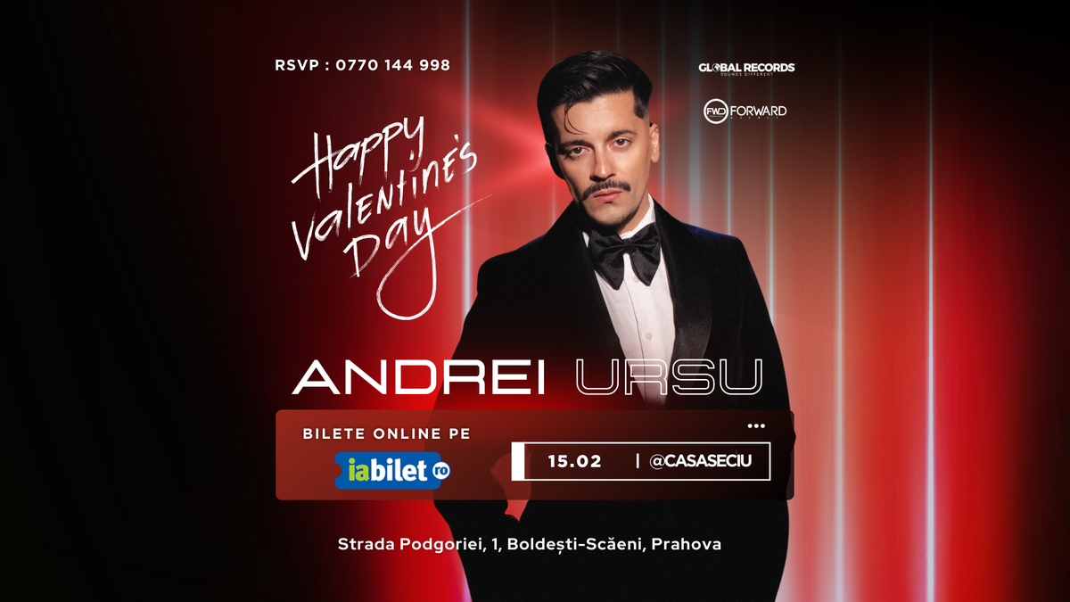 Bilete Ploiesti: Concert de Valentine's Day cu Andrei Ursu - 15 feb, ora 19:00 - Casa Seciu ...