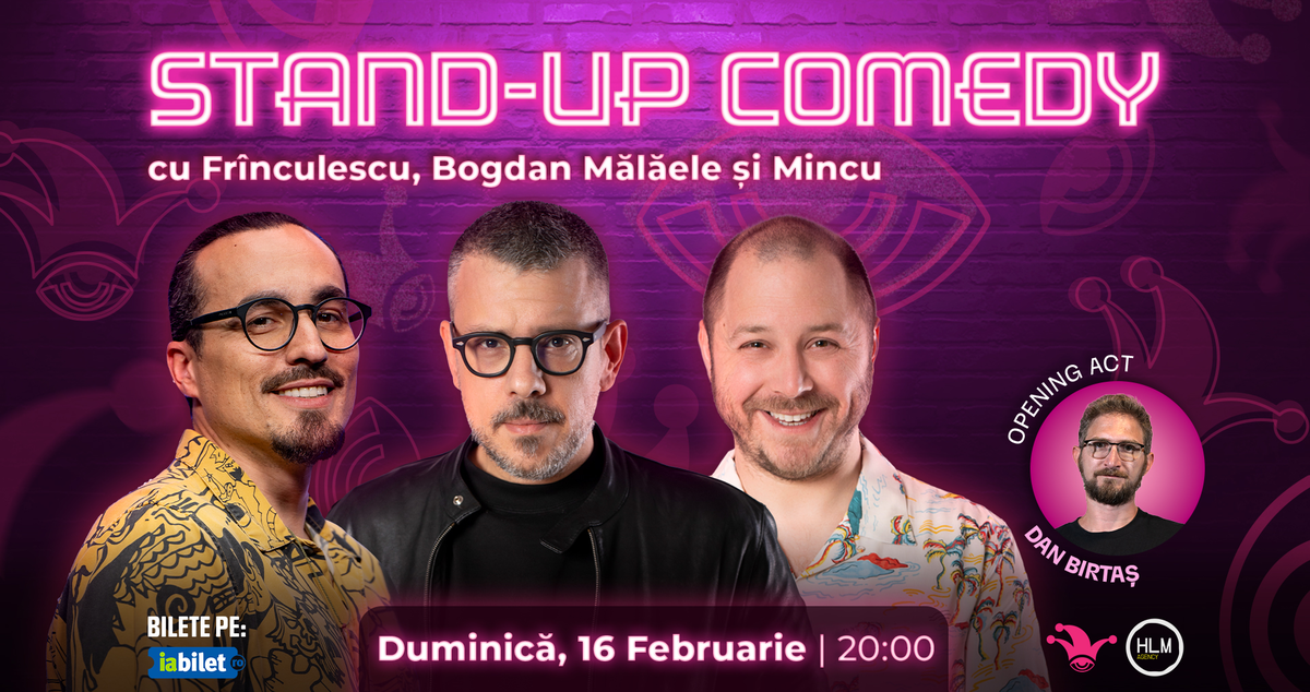 Bilete The Fool: Stand-up comedy cu Mincu, Frînculescu, Bogdan Mălăele ...