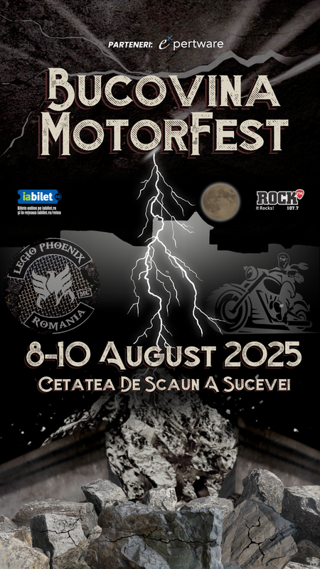 Bilete Bucovina Motorfest 2025 - 8-10 aug - Cetatea de Scaun a Sucevei