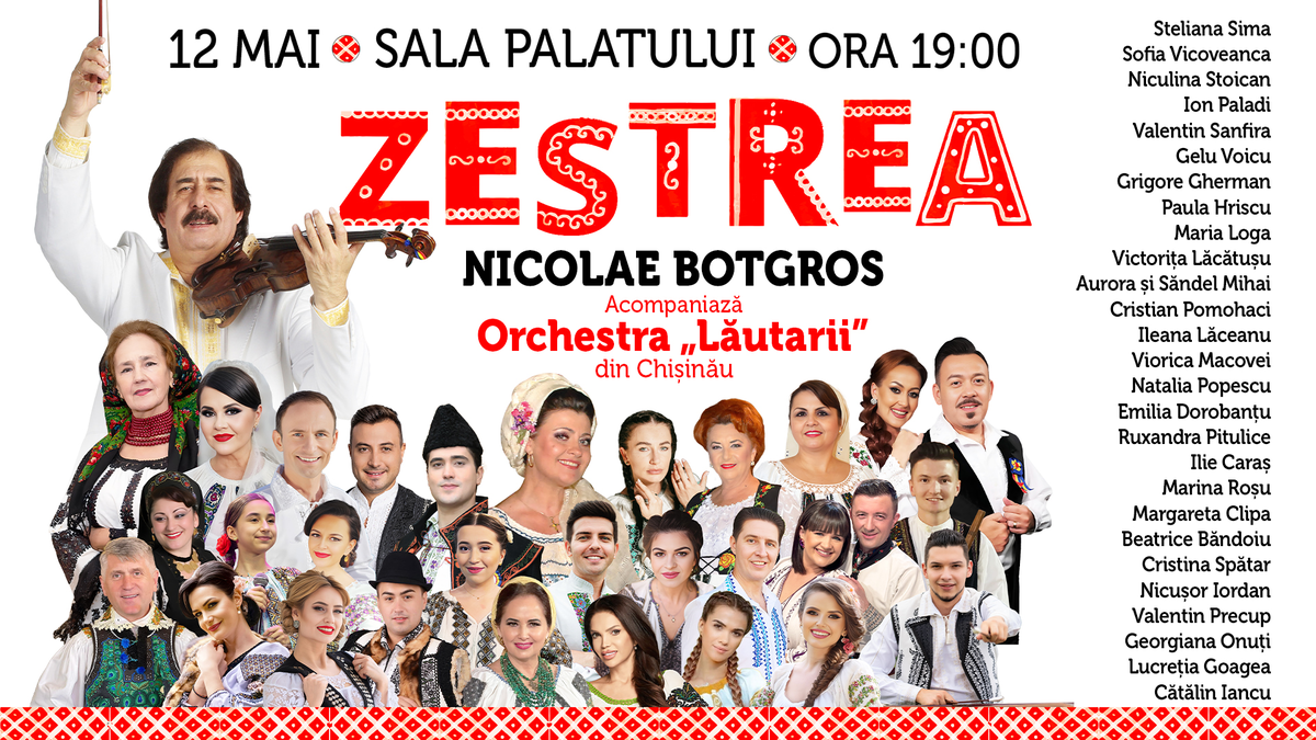 Bilete Zestrea - Concert Nicolae Botgros - 12 mai, ora 19:00 - Sala ...