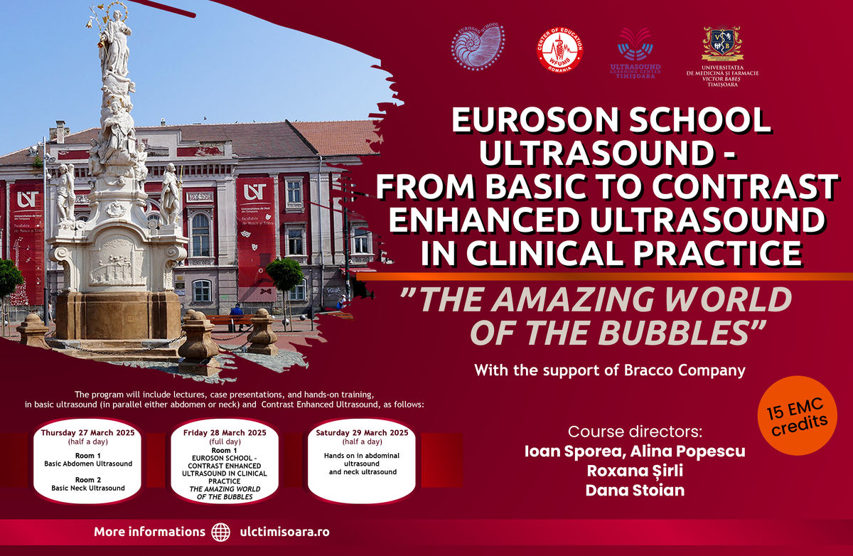Bilete Timisoara: Euroson School Ultrasound - From Basic To Contrast ...