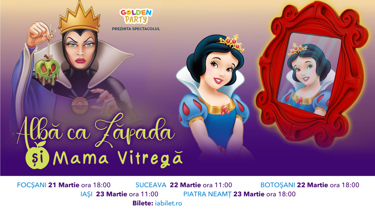 Bilete Suceava: Alba ca Zapada si Mama Vitrega - 22 mar, ora 11:00 ...