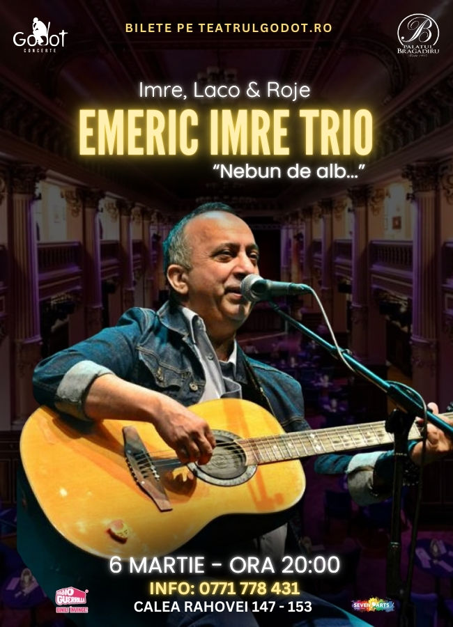 Bilete Emeric Imre Trio - Nebun de alb - 6 mar, ora 20:00 - Palatul ...
