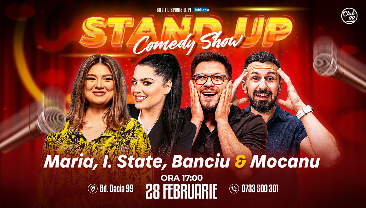 Bilete Stand up Comedy cu Maria Popovici, Ioana State, Banciu & Mocanu ...