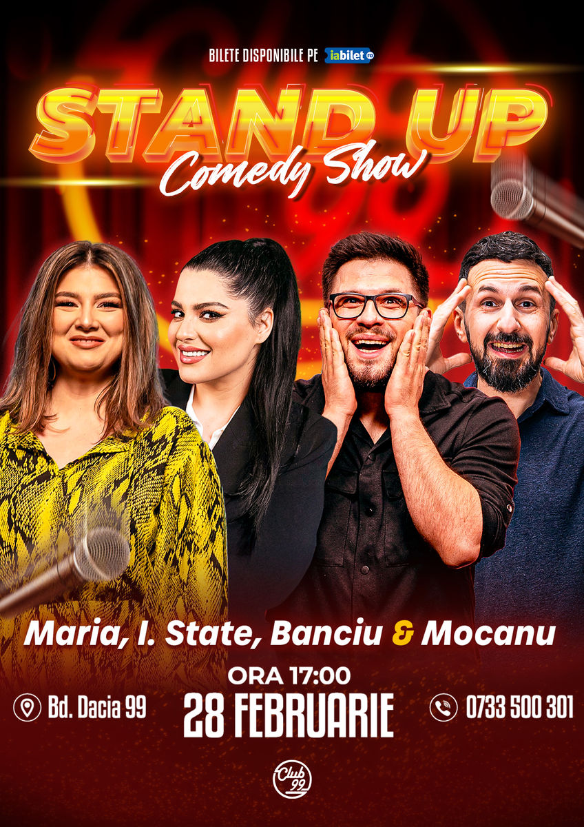 Bilete Stand up Comedy cu Maria Popovici, Ioana State, Banciu & Mocanu ...