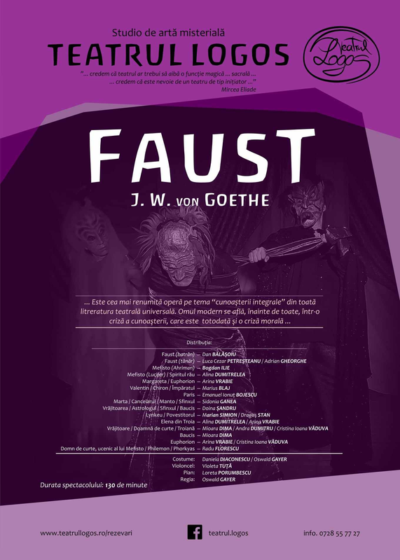 Bilete Faust I & II de Johann Wolfgang von Goethe - 13 mar, ora 19:00 ...