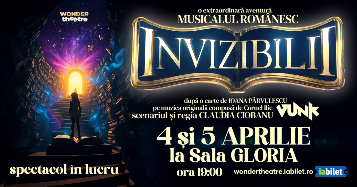 Bilete Musicalul Invizibilii - 4 apr, ora 19:00 - Sala Gloria - iaBilet.ro