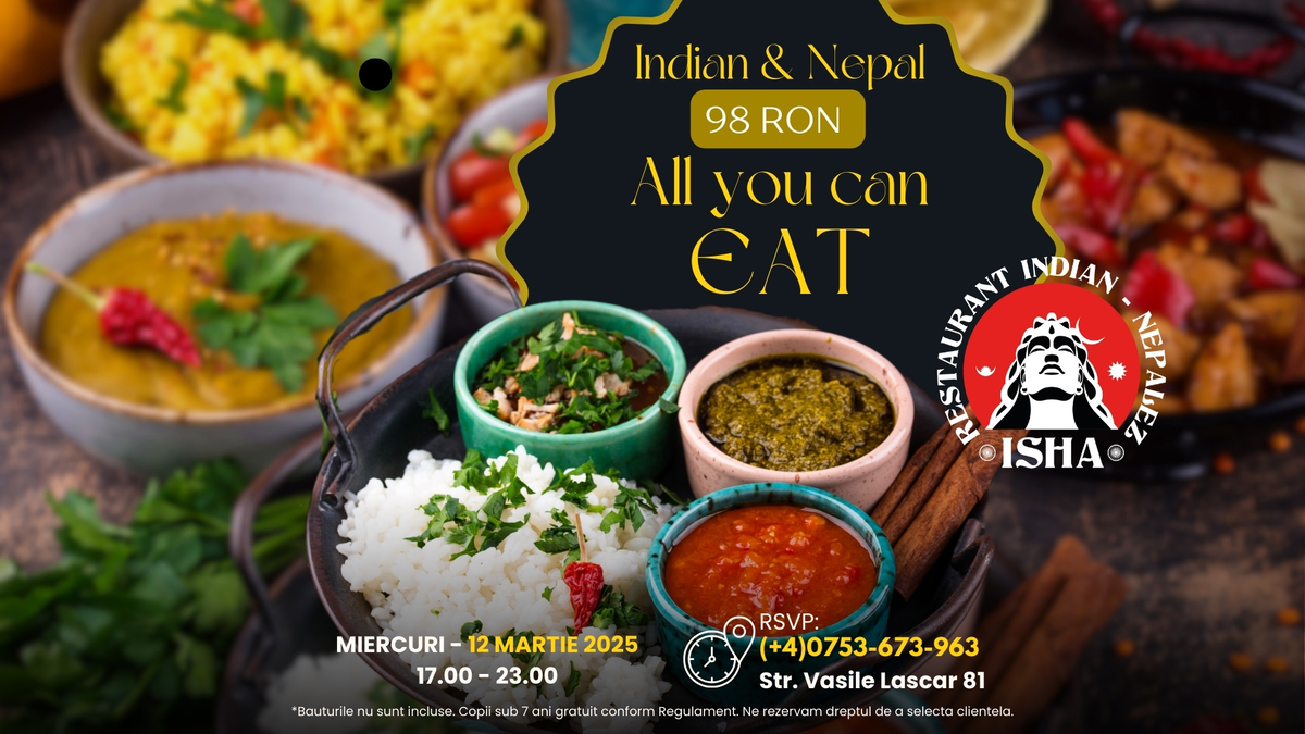 Bilete Buffet All You Can Eat | From India & Nepal - 12 mar, ora 17:00 ...