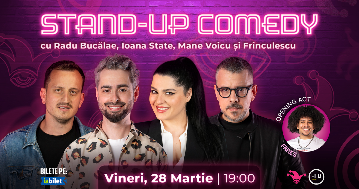 Bilete The Fool: Stand-up comedy cu Radu Bucălae, Ioana State, Mane ...