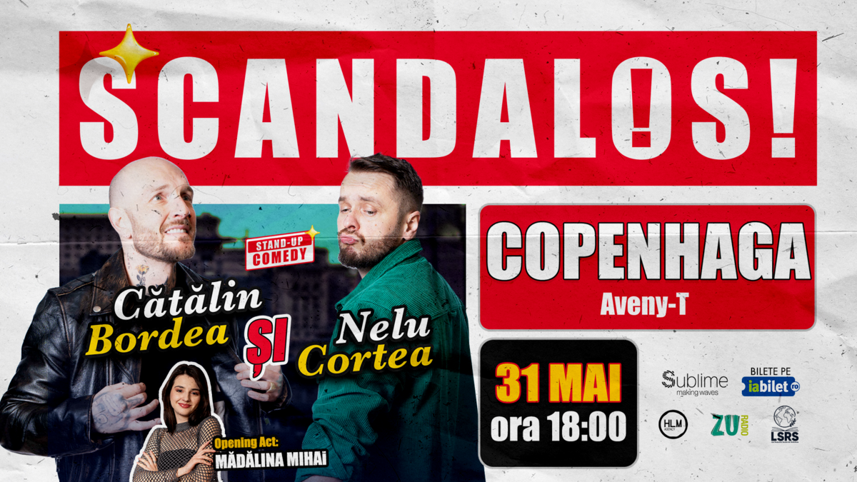 Bilete Copenhaga: Stand-up Comedy cu Bordea, Cortea și Madalina Mihai ...