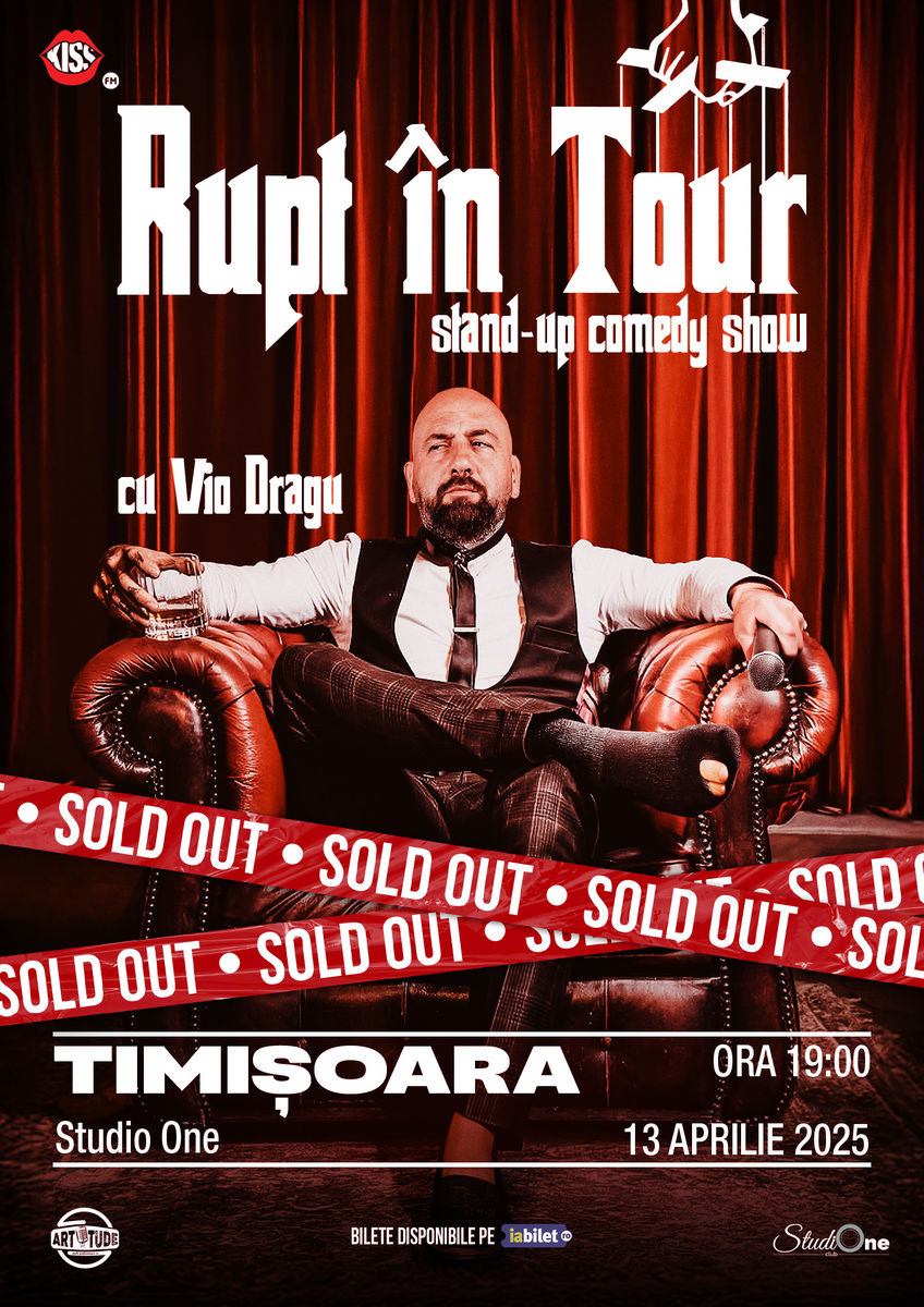 Bilete Timisoara: Vio - Rupt în Tour | Stand Up Comedy Show - 13 apr, ora 19:00 - Studio One