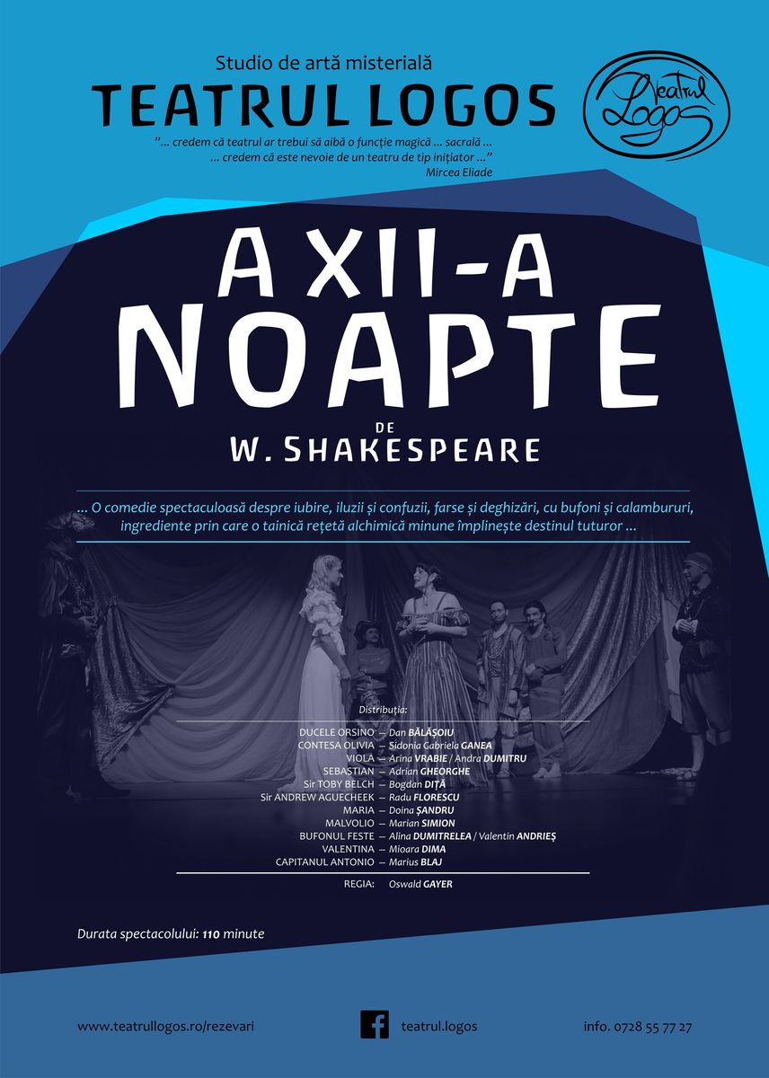 Bilete A XII-a Noapte de W. Shakespeare - 13 apr, ora 19:30 - Teatrul ...