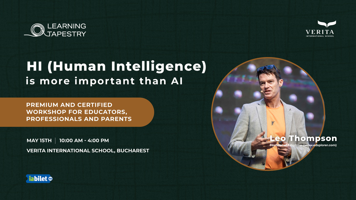 Bilete HI (Human Intelligence) is more important than AI - 15 mai, ora 10:00 - Verita ...