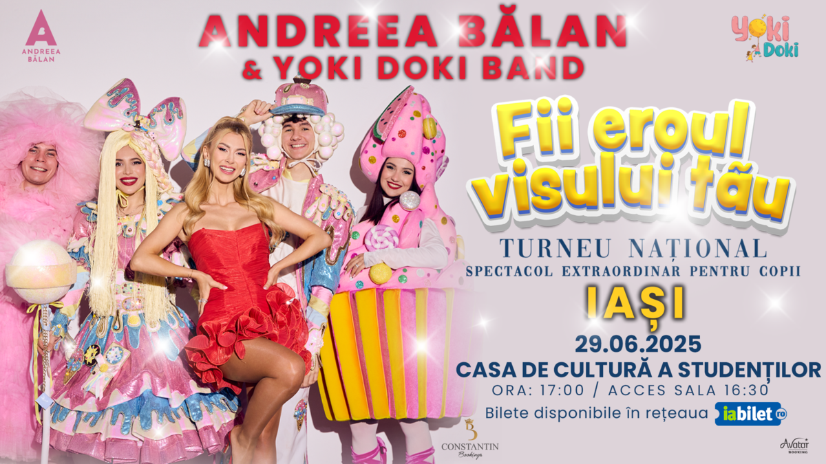 Bilete Iasi: Turneu Andreea Balan & Yoki Doki Band - 29 iun, ora 17:00 ...