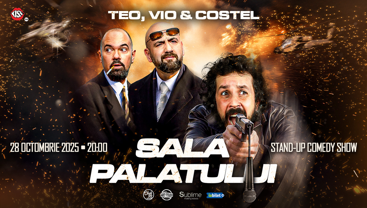 Bilete Stand-up comedy cu Teo, Vio si Costel @ Sala Palatului - 28 oct, ora 20:00 - Sala Palatului