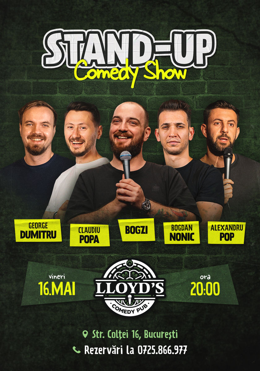 Bilete Stand-up Comedy cu Bogzi, George Dumitru, Nonic, Claudiu Popa ...