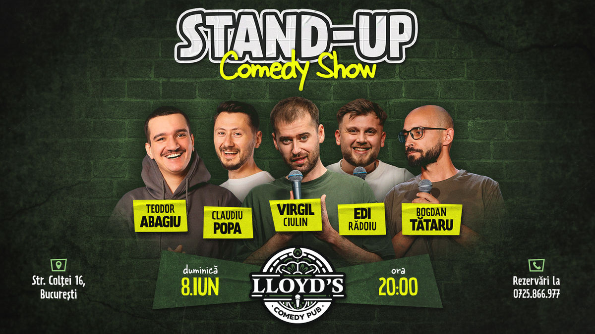 Bilete Stand-up Comedy cu Virgil, Rădoiu, Popa, Abagiu & Tătaru - 8 iun ...