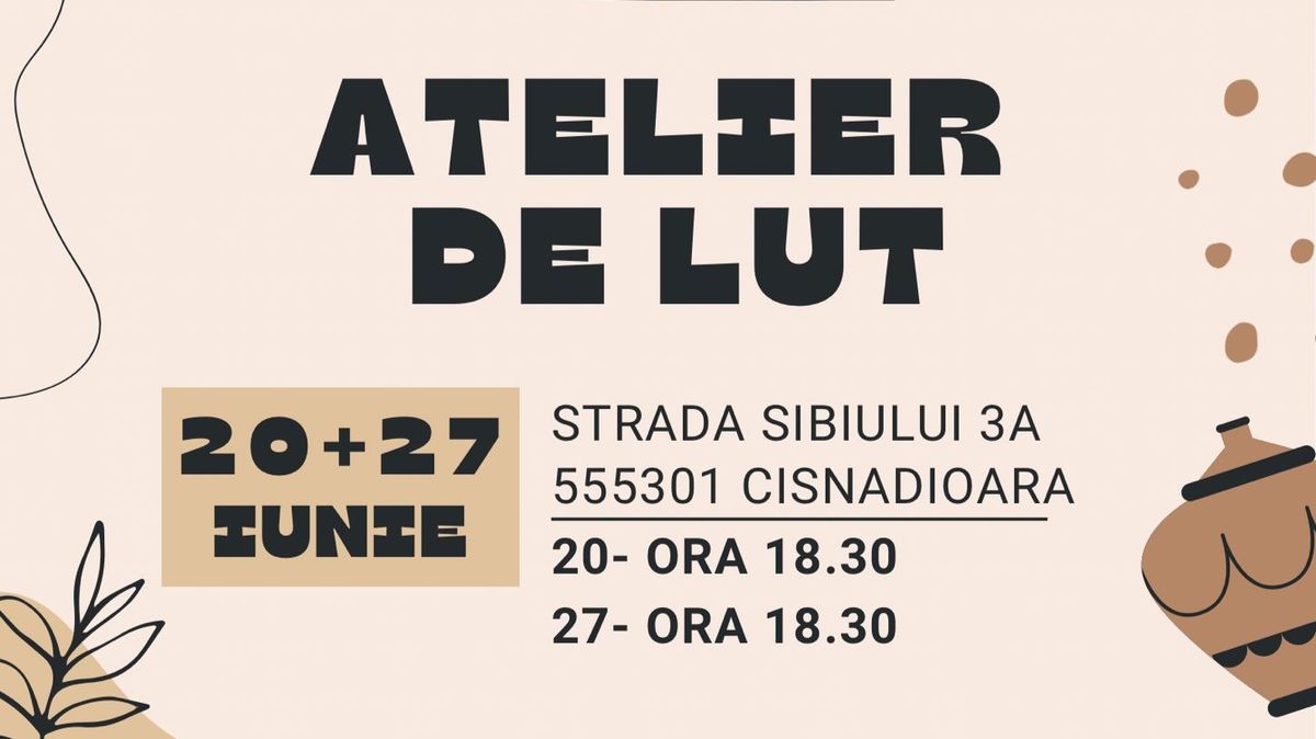Bilete Cisnadioara: Atelier de modelaj cu lut - 20-27 iun - Dolce Far ...